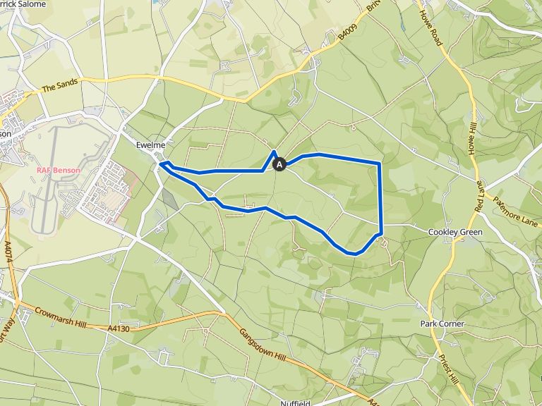 Swyncombe Downs and St Mary the Virgin Church loop from Ewelme Down ...